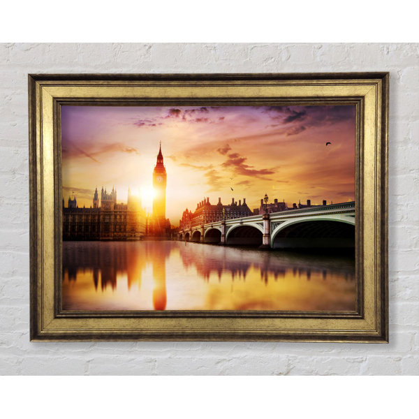 Bright Star Sunset Over The Thames - Single Picture Frame Print | Wayfair.co.uk